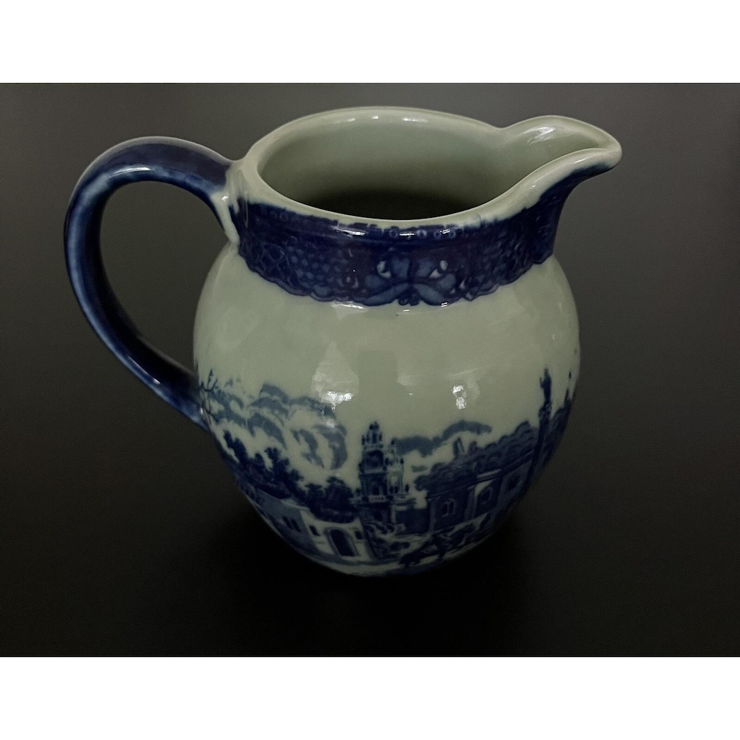 Vintage Victoria Ware Ironstone Pitcher - Flow Blue Style - Old World ...