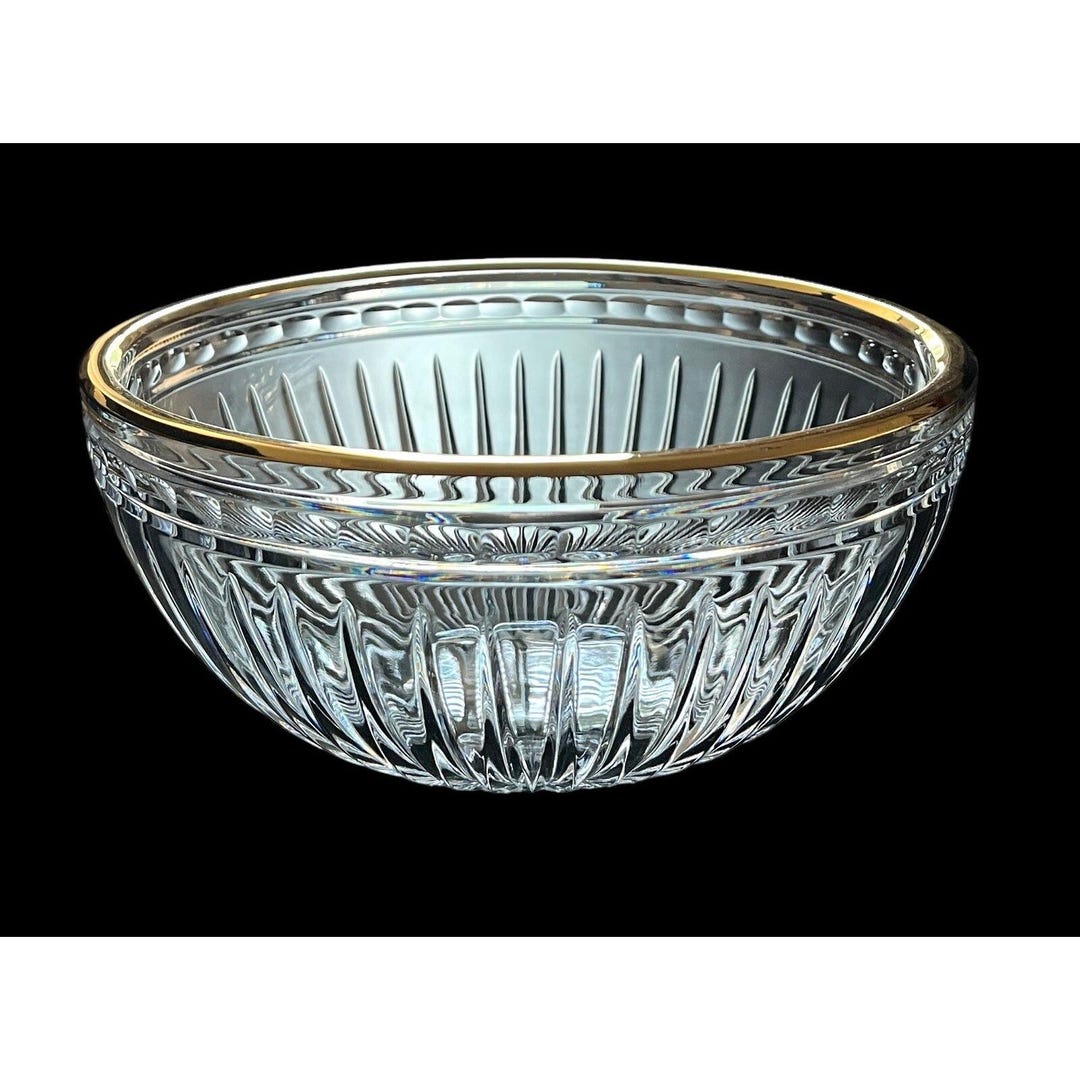 Vintage Waterford Crystal Bowl: Hanover Gold, 8.25" Round - Etsy
