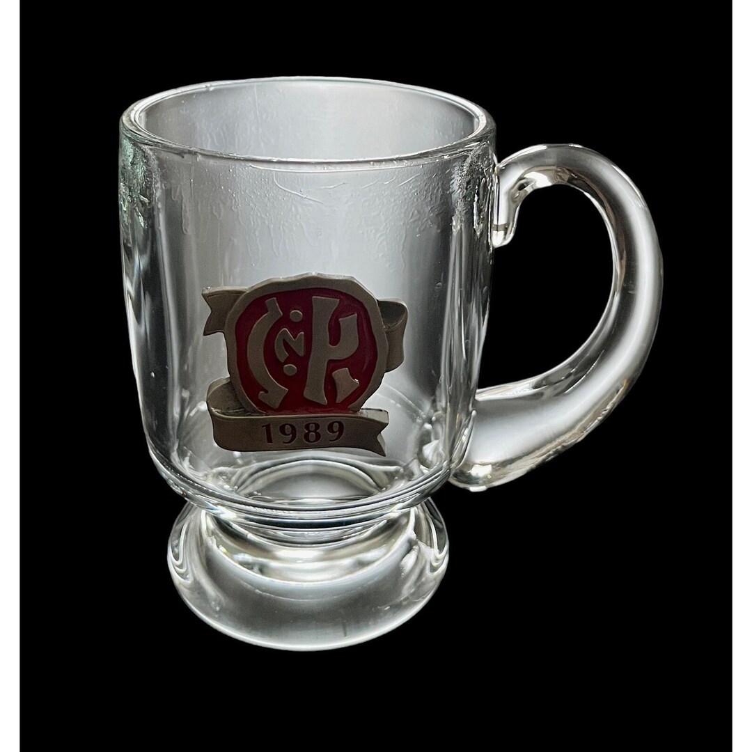 Vintage 1989 St. Louis Veiled Prophet Ball Glass Beer Mug W/ Pewter ...