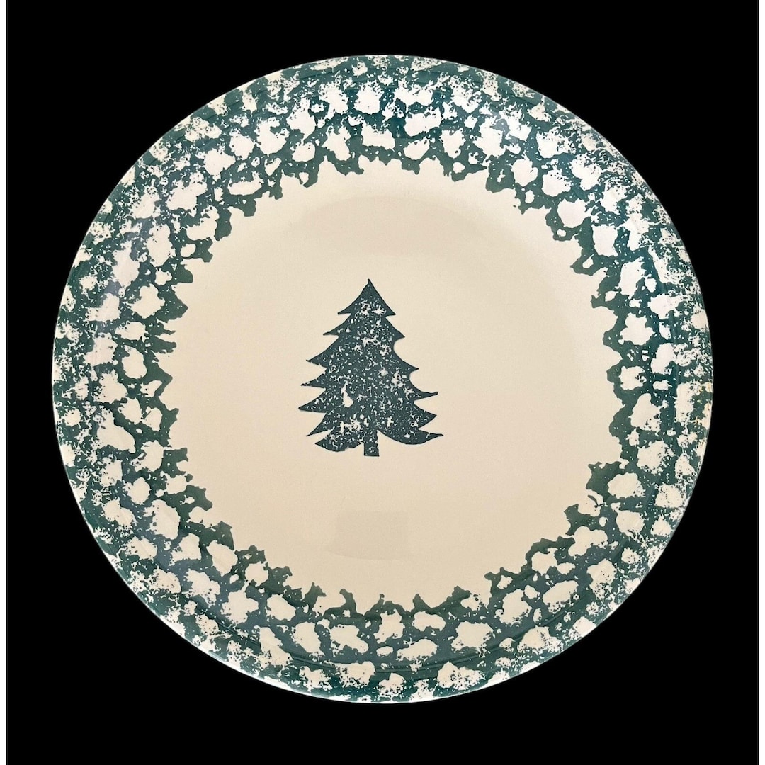 Tieshan Folk Craft Winter Wonderland 12.25" Serving Platter Green ...
