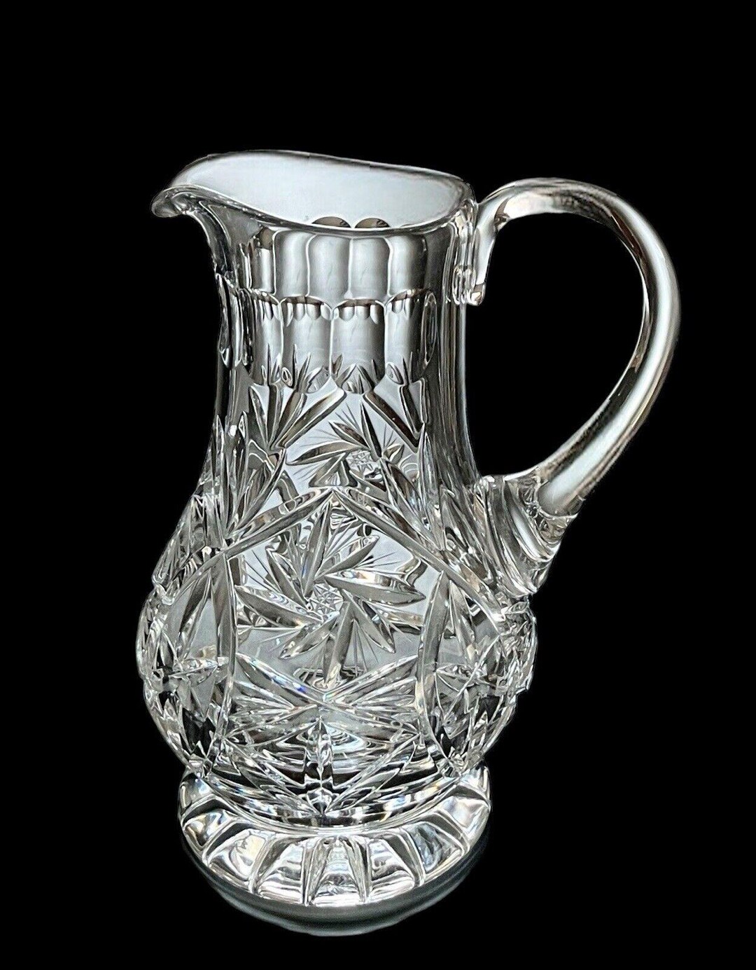 Bohemian Czech Kusak Import Brilliant Cut Crystal Berlin 9 Tall Pitcher ...