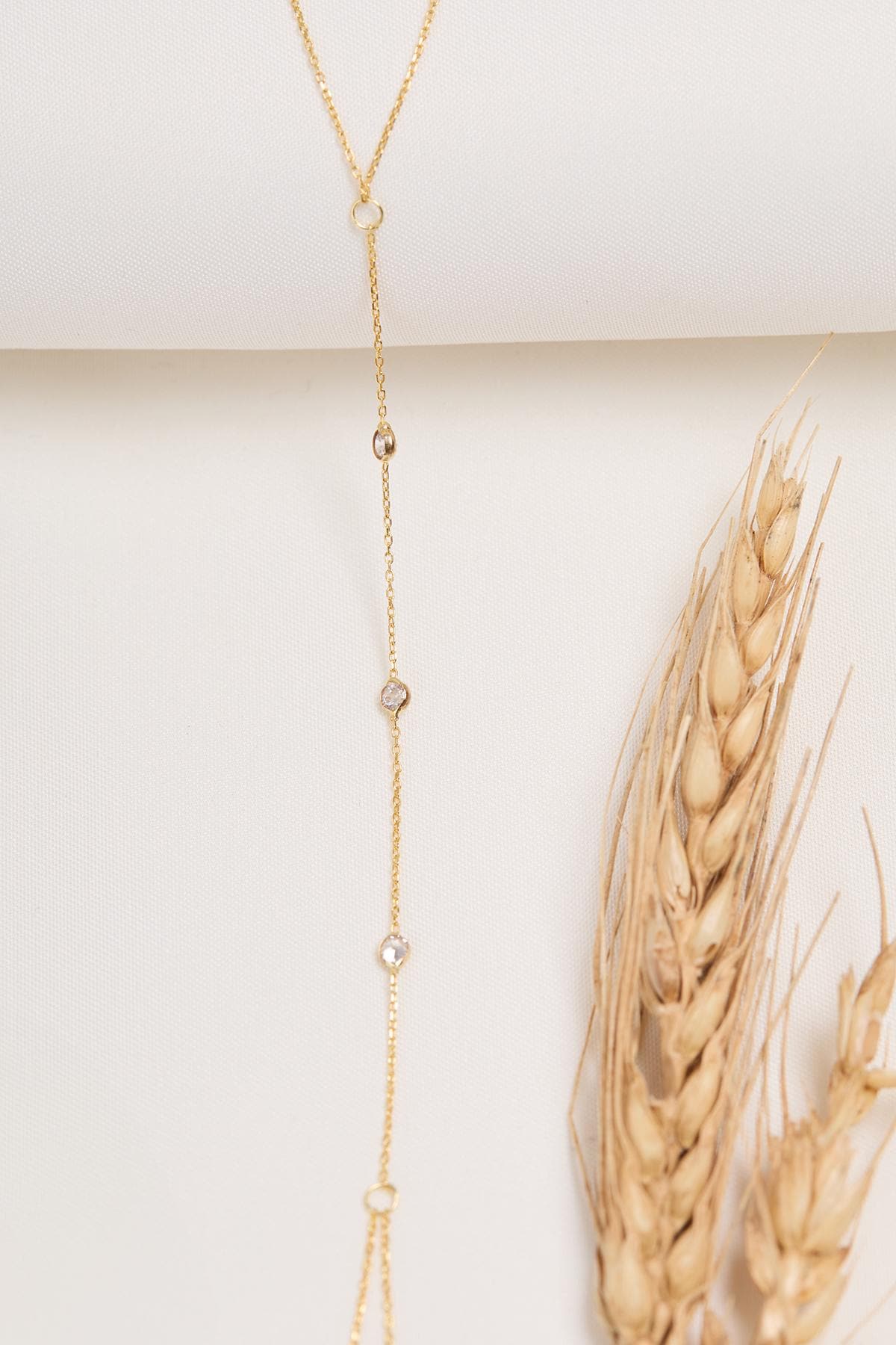 14K Solid Gold Hand Chain Bracelet Romantic Gift for Her, Anniversary ...