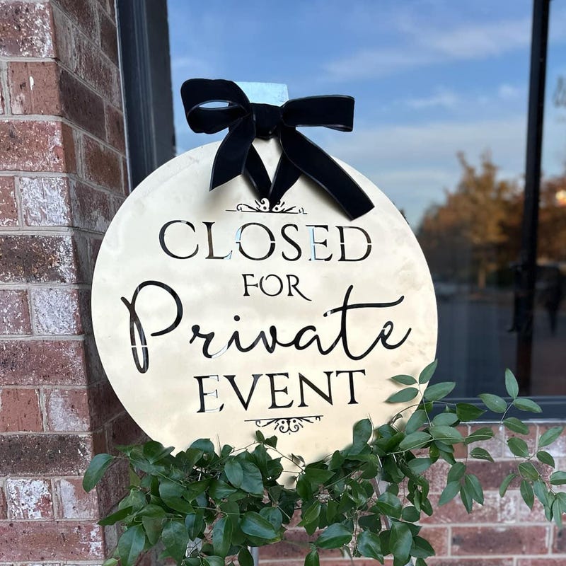 Private Event Sign - Etsy