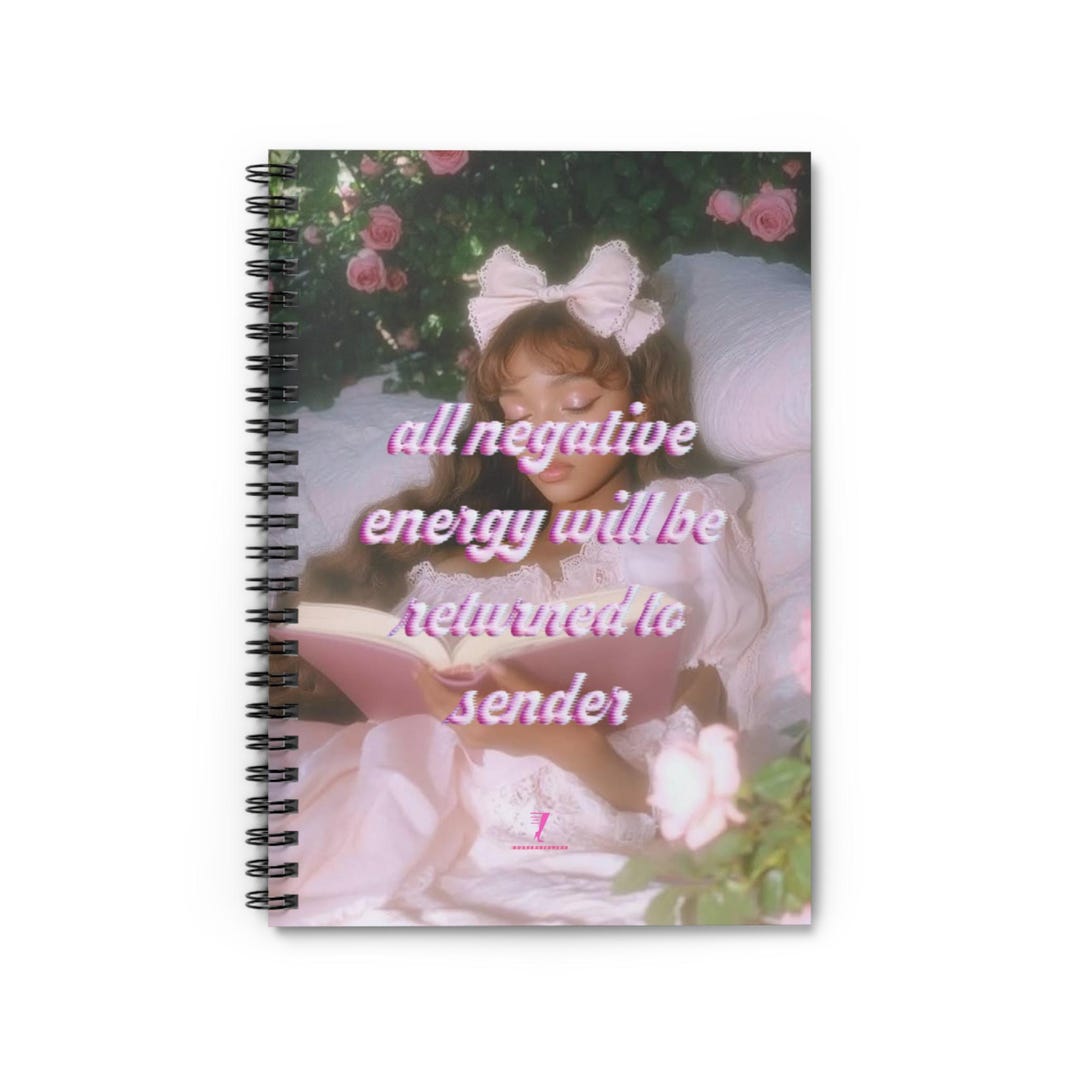 All Negative Energy Leave Me Alone Journal – Aesthetic Spiral Notebook ...