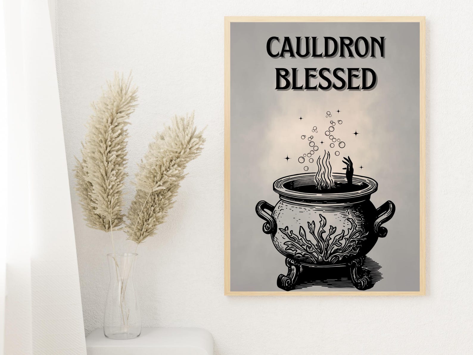 Silver Flames Wall Art, Cauldron Blessed Print, Nesta Acheron Print ...