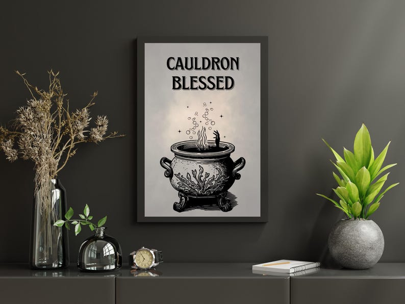 Silver Flames Wall Art, Cauldron Blessed Print, Nesta Acheron Print ...