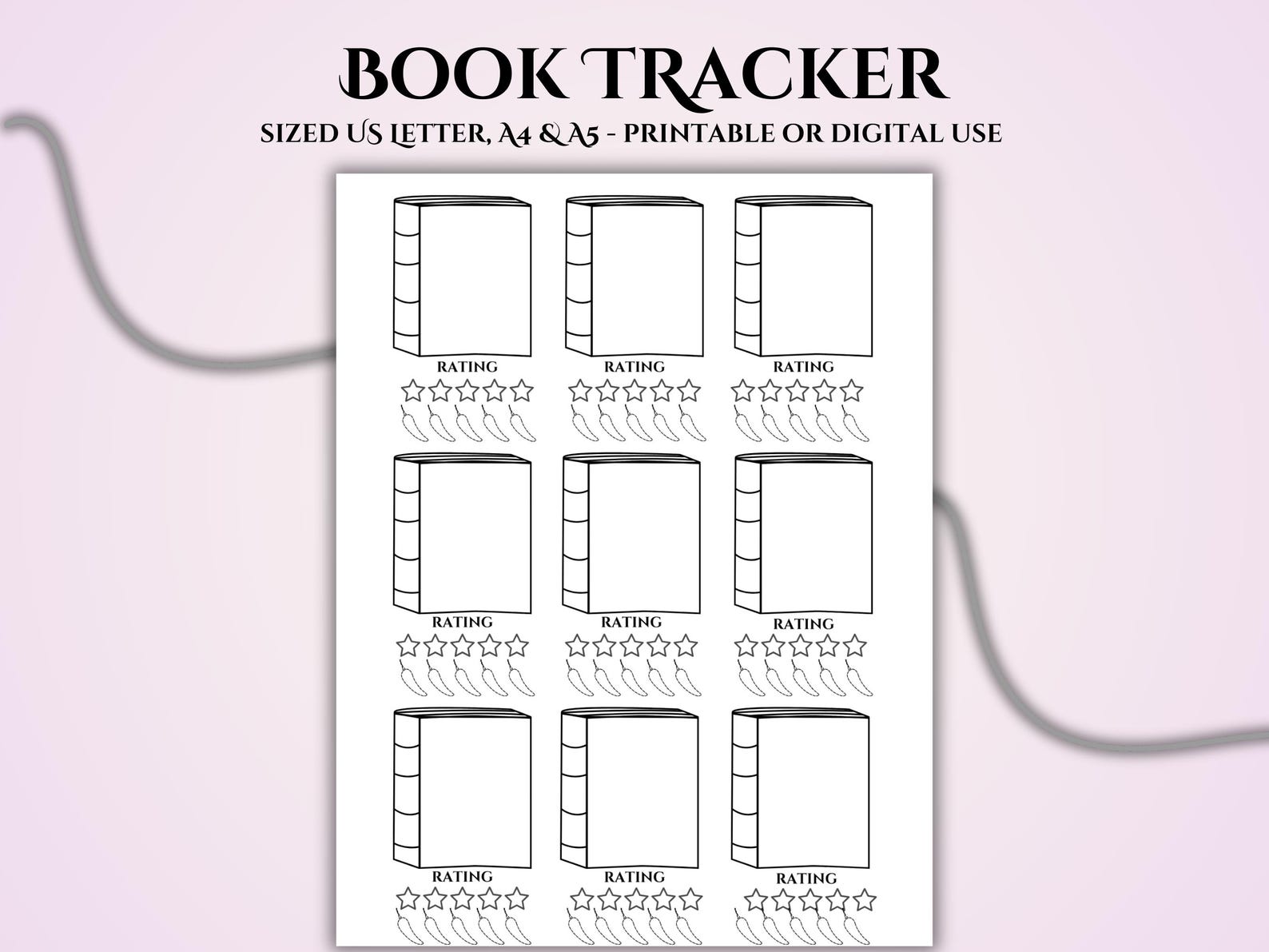 Book Review Template, Book Rating, Journal Book Review, Digital Reading ...