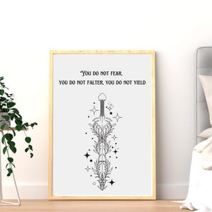 ACOTAR Print, You Do Not Yield, Feyre and Rhysand, SJM Print, Night ...