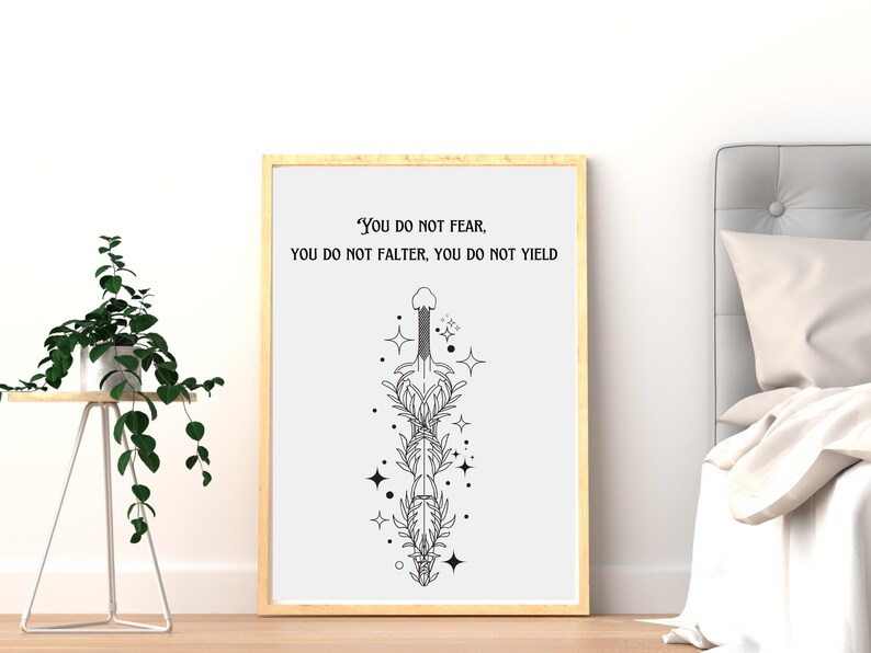ACOTAR Print, You Do Not Yield, Feyre and Rhysand, SJM Print, Night ...