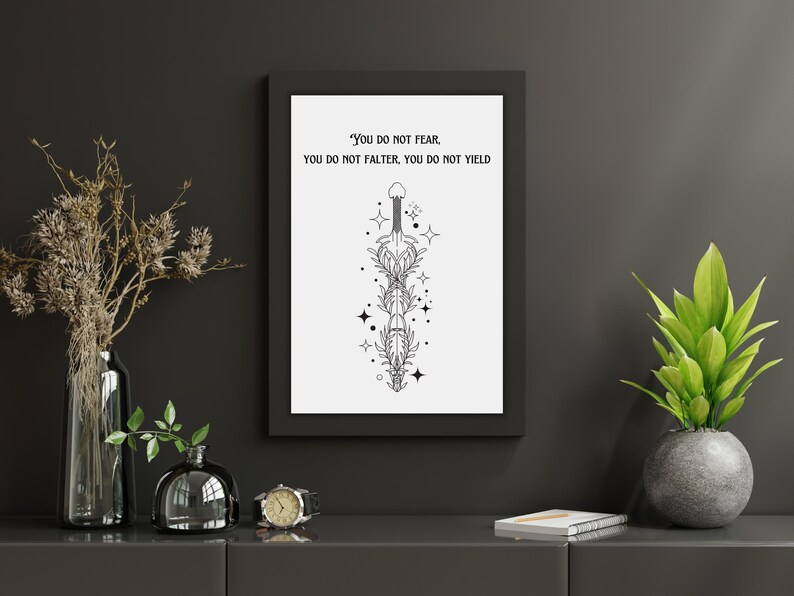 ACOTAR Print, You Do Not Yield, Feyre and Rhysand, SJM Print, Night ...