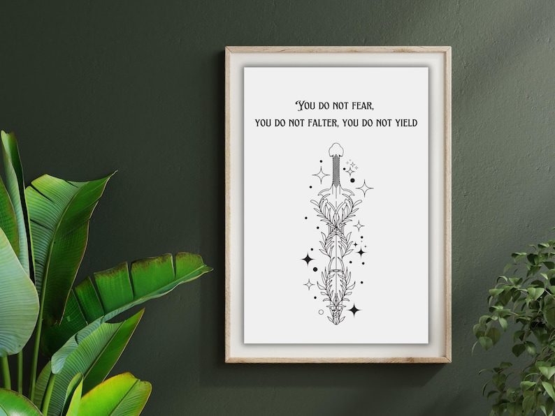 ACOTAR Print, You Do Not Yield, Feyre and Rhysand, SJM Print, Night ...