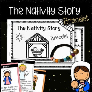 Christmas Craft for Kids, Nativity Story Bracelet, Christmas Bible ...