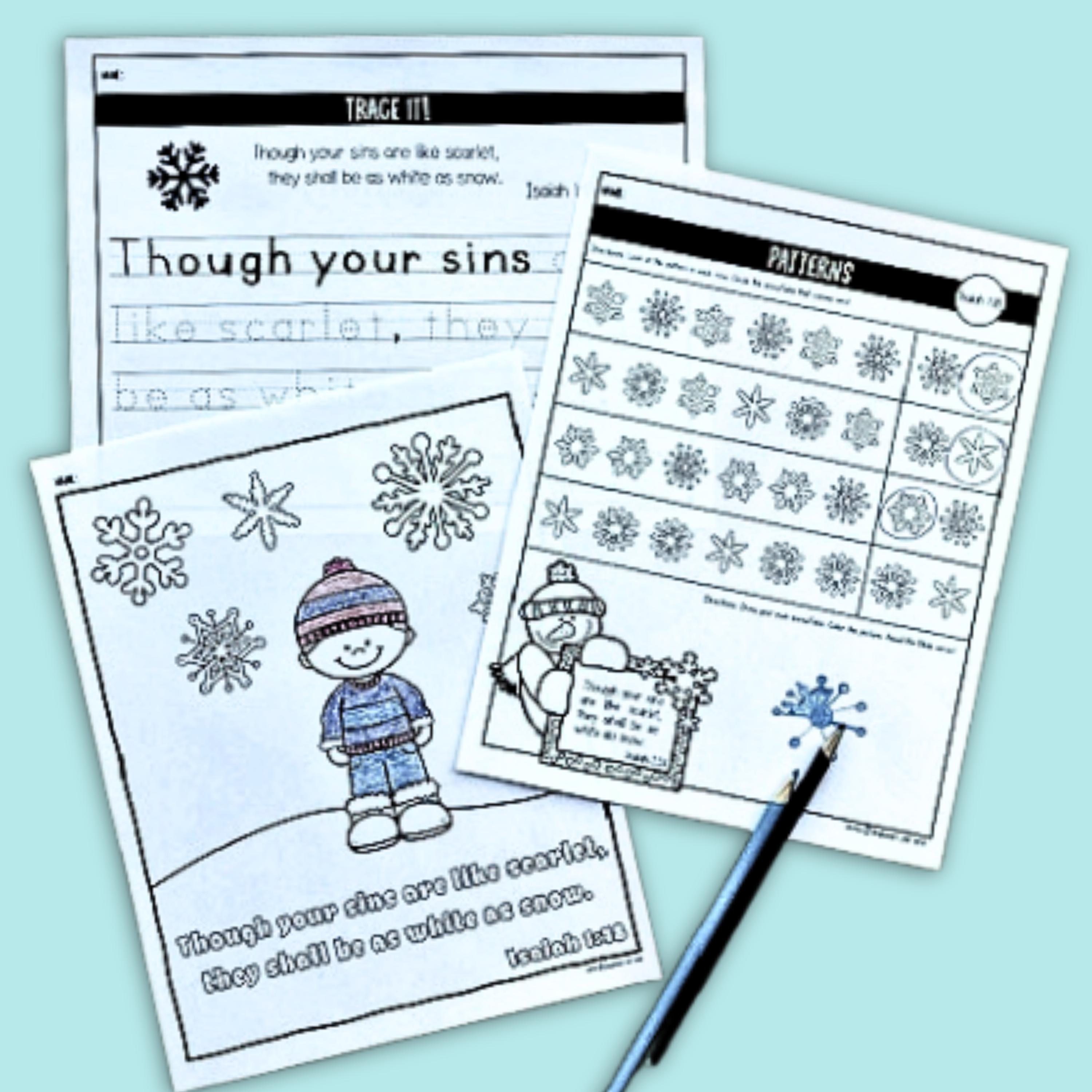 Bible Lesson for Kids-isaiah 1:18 Memory Verse Activities & Games ...