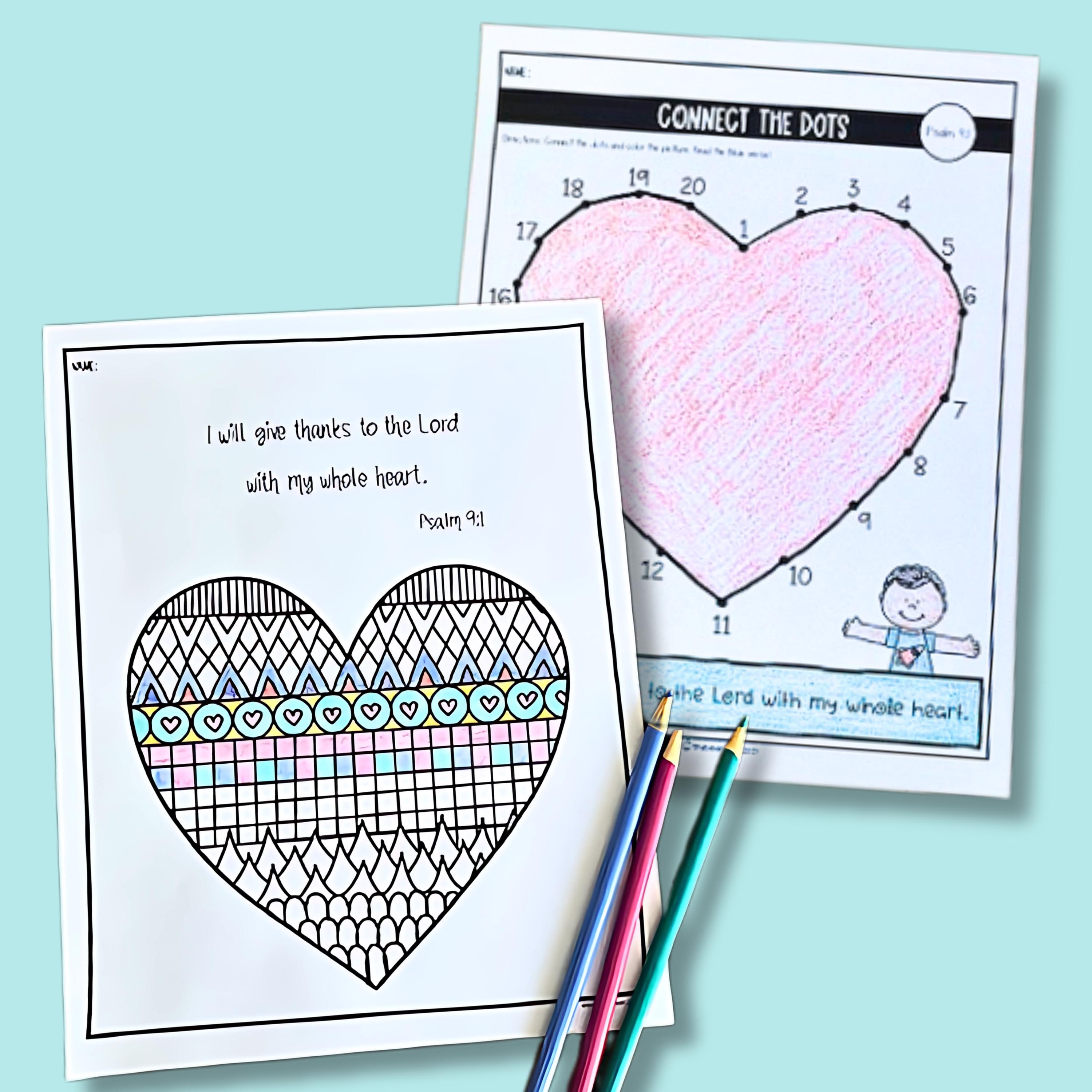 Psalm 9:1 Bible Memory Verse Activities for Kids-thanksgiving Gratitude ...