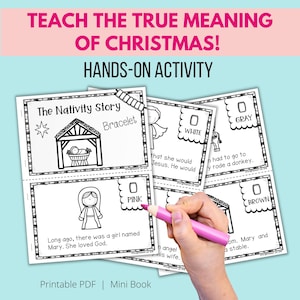 Christmas Craft for Kids, Nativity Story Bracelet, Christmas Bible ...