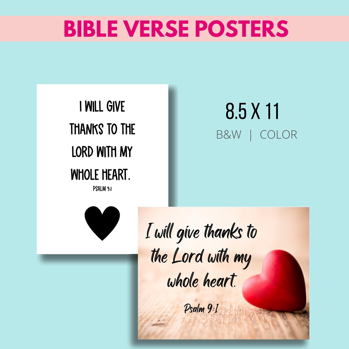 Psalm 9:1 Bible Memory Verse Activities for Kids-thanksgiving Gratitude ...