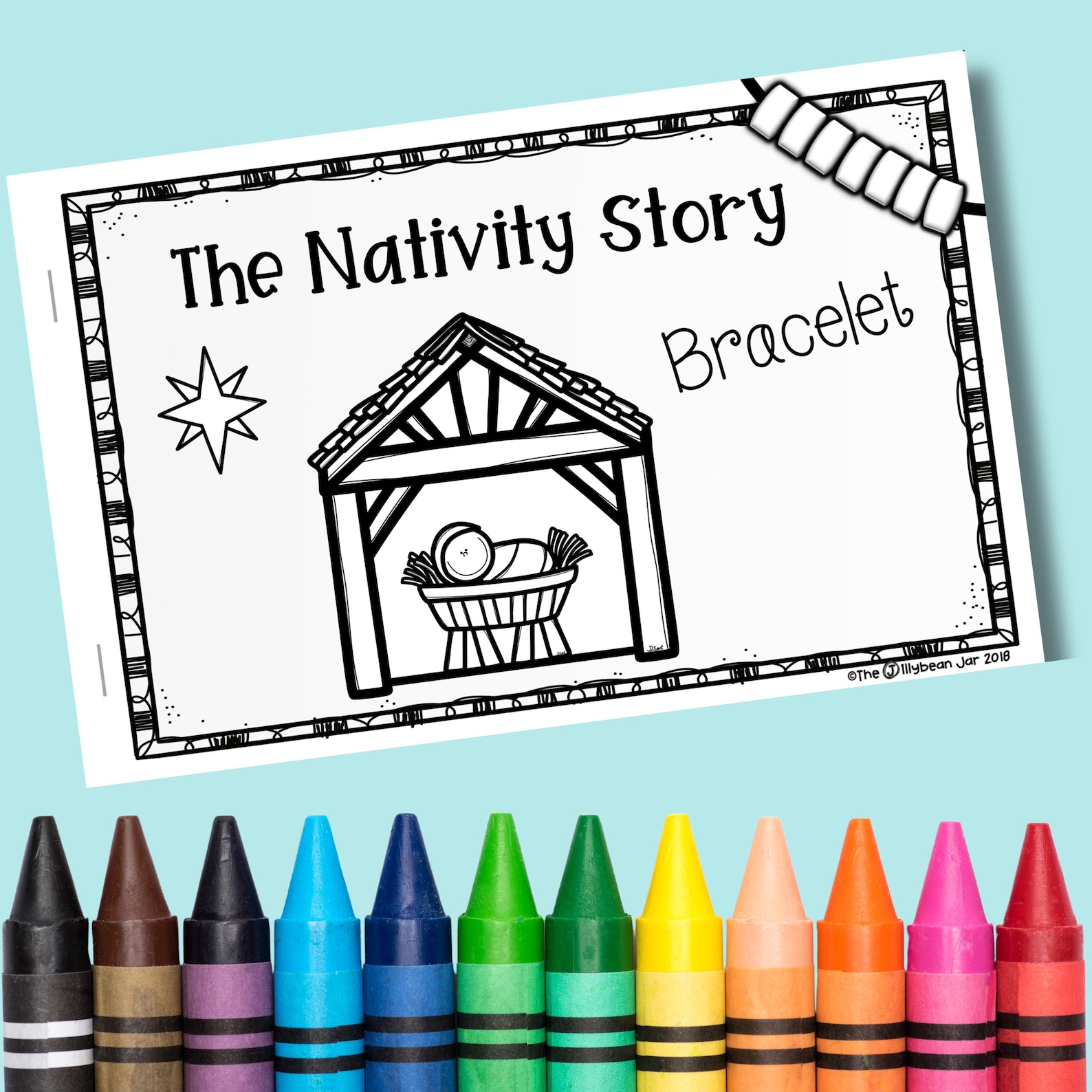 Christmas Craft for Kids, Nativity Story Bracelet, Christmas Bible ...