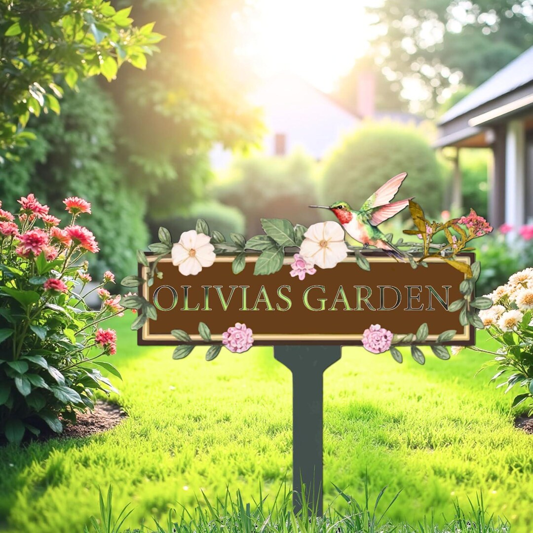 Personalized Garden Metal Sign, Custom Garden Stake, Customized Yard ...