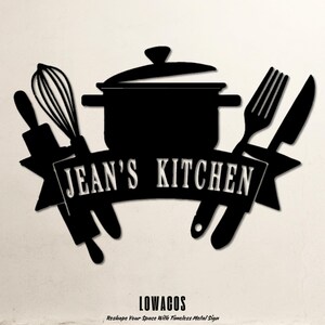Custom Kitchen Sign, Personalized Metal Wall Art, Rustic Metal Sign for ...