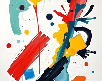 Abstract Art Print A4 - Etsy
