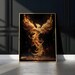 Fire Phoenix Digital Art Print Majestic Flame Wall Decor Digital ...