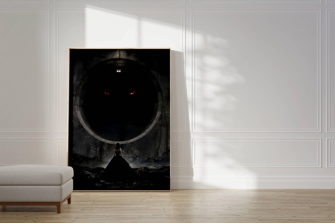 Red Eyes, Gothic Home Decor, Emo Art Print, Gothcore, Gothic Decor ...