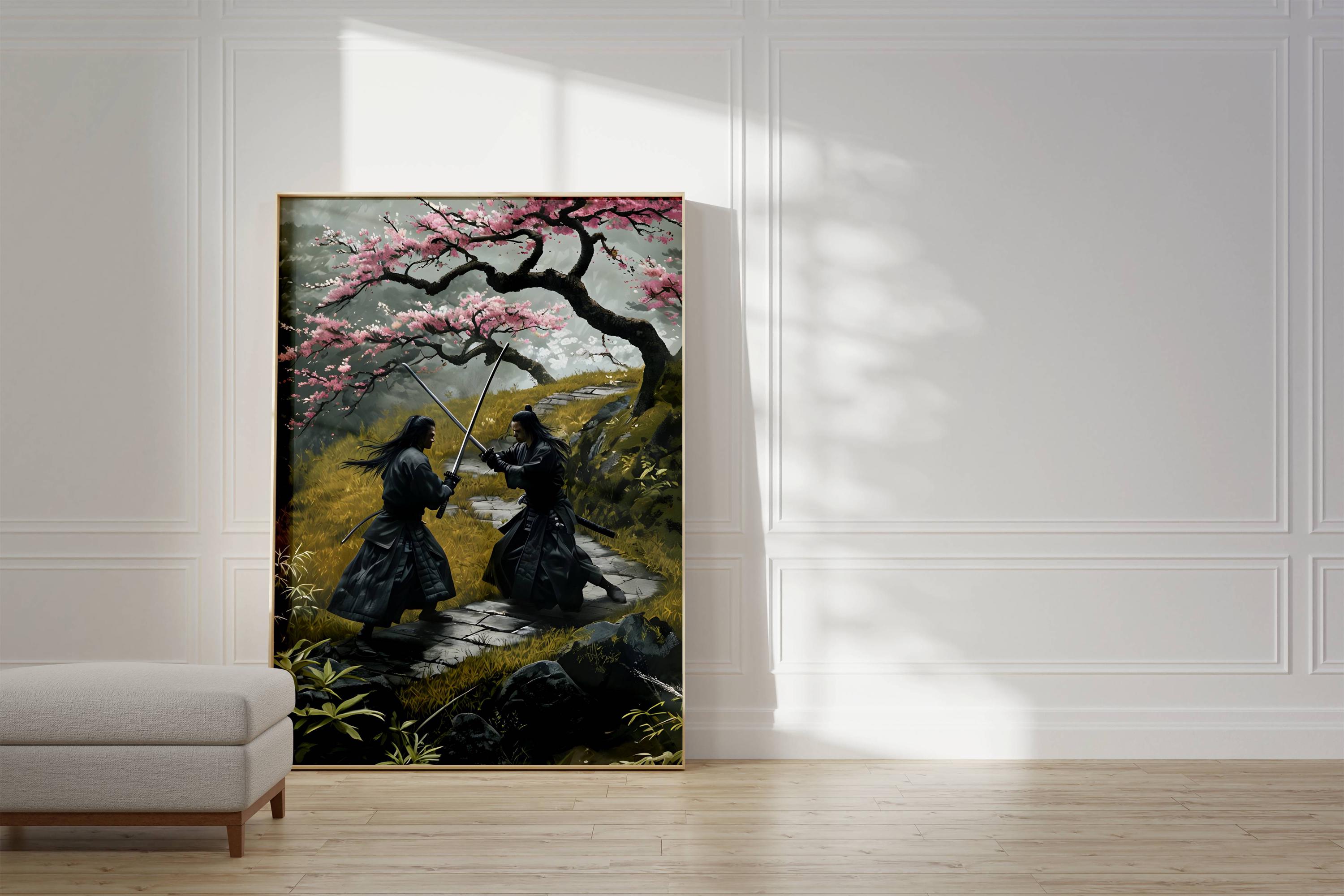 Samurai, Samurai Print, Samurai Painting, Samurai Art Print, Samurai ...