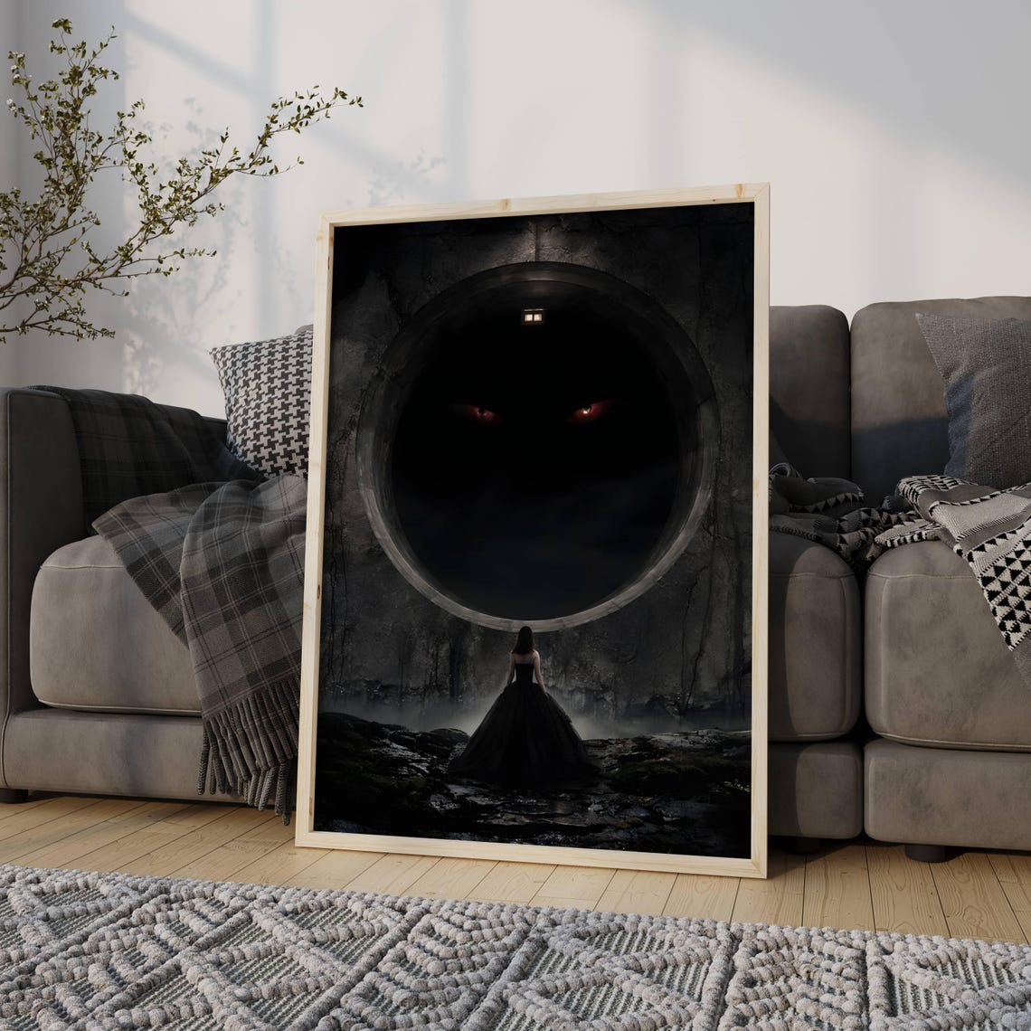 Red Eyes, Gothic Home Decor, Emo Art Print, Gothcore, Gothic Decor ...