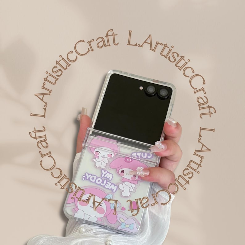Kuromi My Melody Phone Case With Wristlet and Stand for Samsung Galaxy ...