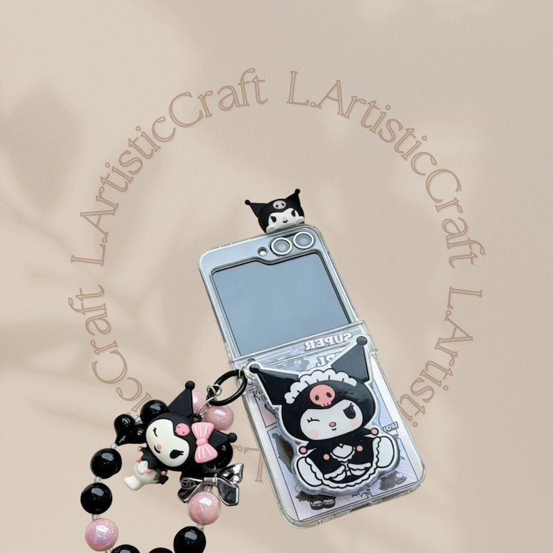 Kuromi Cartoon With Magnetic Stand & Hinge Phone Case for Samsung ...