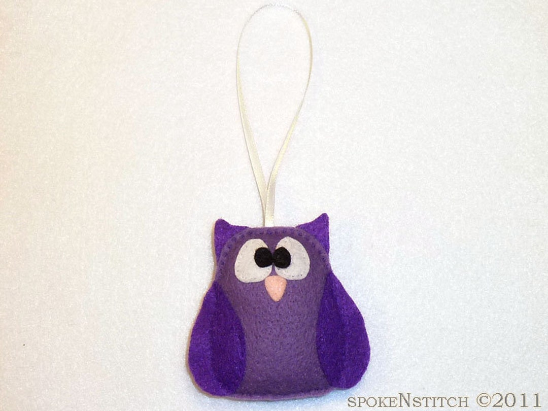 Owl Ornament PATTERN Felt Christmas Ornament Decoration DIY Sewing ...