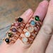 Wire Wrap Bead Ring Wire Wrapped Bead Ring Gemstone Ring Customizable ...