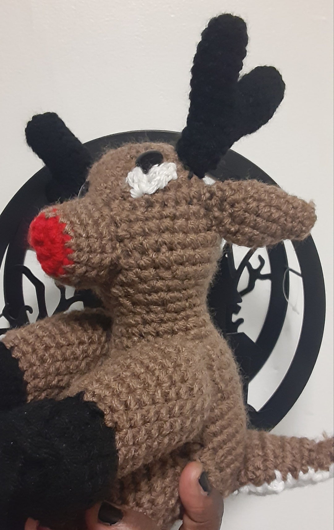 Crochet Rudy the Red-nosed Deer - Etsy
