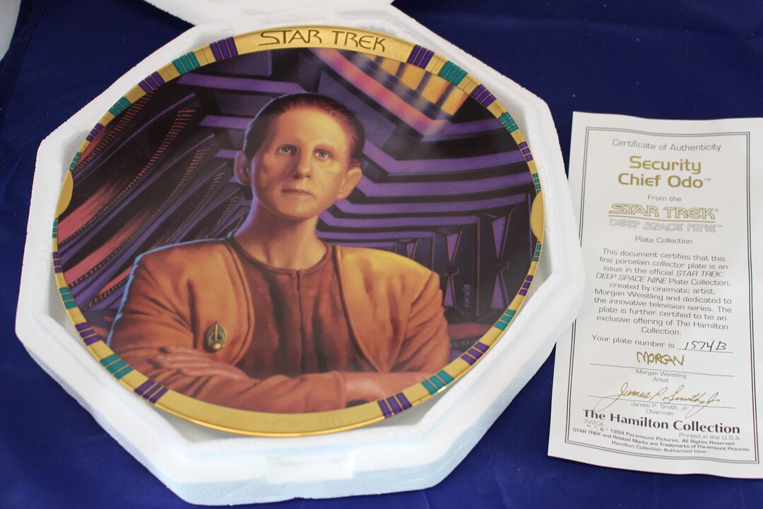 Star Trek Security Chief Odo Deep Space 9 Collector Plate Hamilton Collection Mint 1994 COA - Etsy