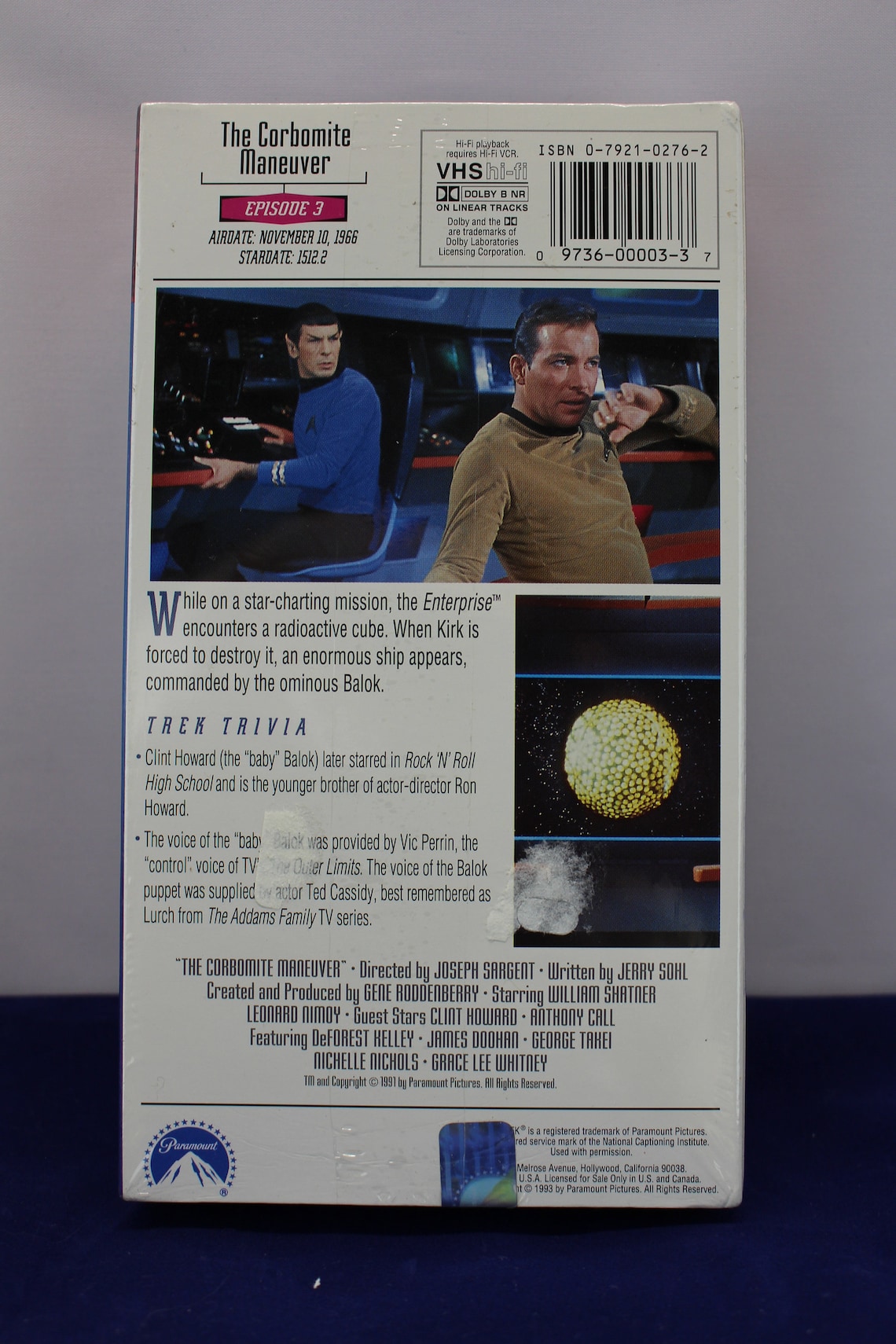 Star Trek the Corbomite Maneuver Episode 3 VHS Tape NOS - Etsy