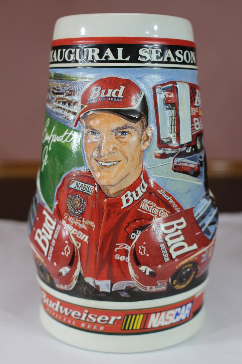 Dale Earnhardt Jr. Budweiser Beer Stein 2000 Inaugural Season - Etsy