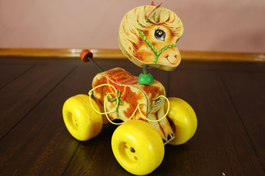 1965-1970 Fisher Price Prancy Pony Wooden Pull Toy #617 Needs TLC - Etsy