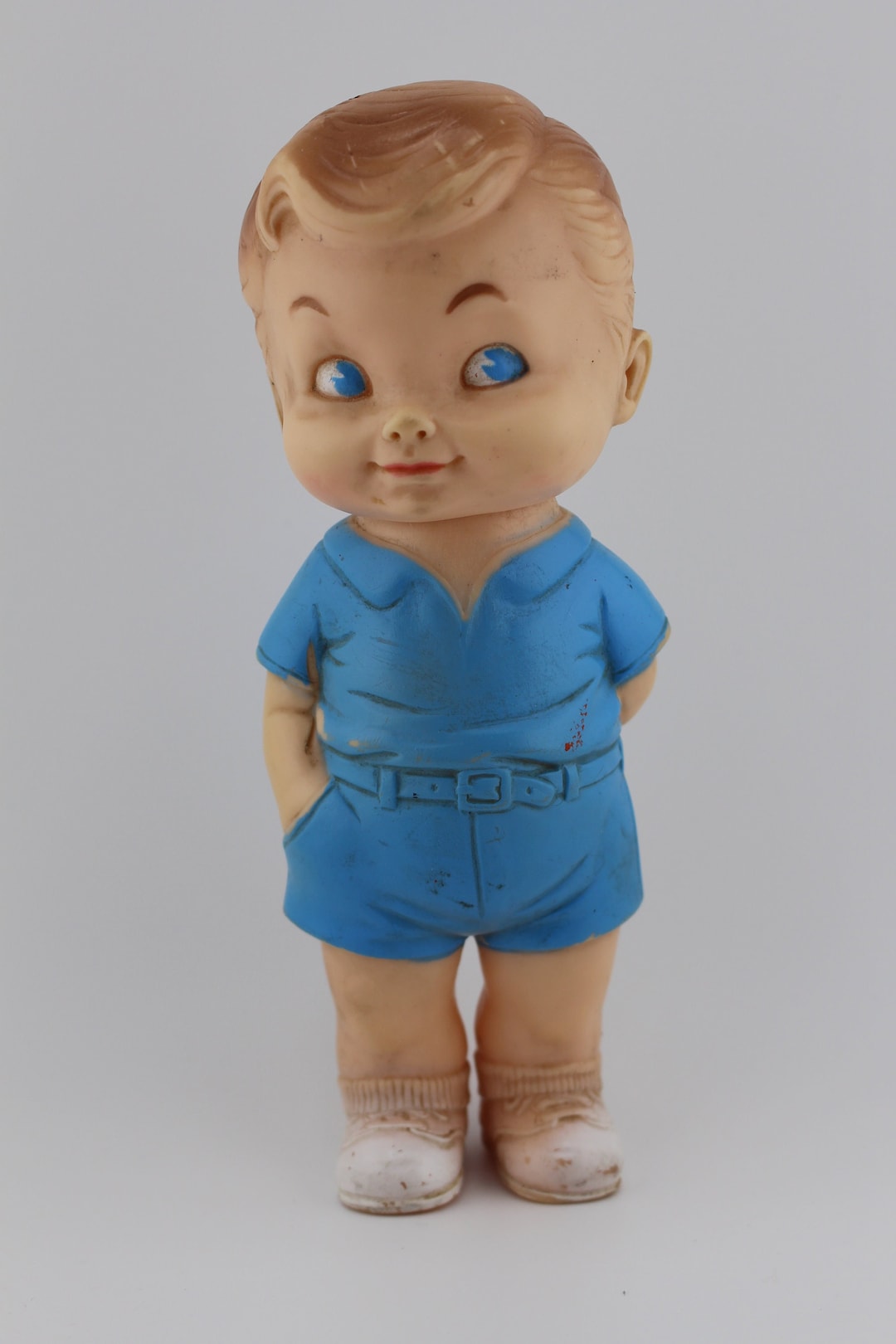 Edward Mobley 1962 Rubber Squeak Squeaky Boy Holding Frog Toy Vintage ...