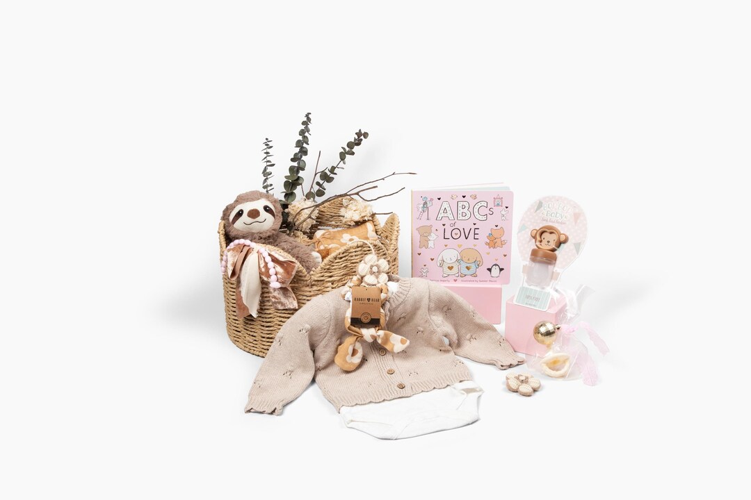 Boho Baby Gift Set, Baby Girl Gift Basket, Unique Baby Gift, Easy Baby ...