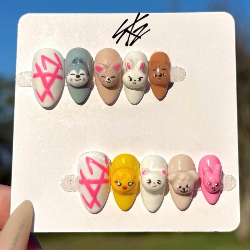 Stray Kids Nails - Etsy