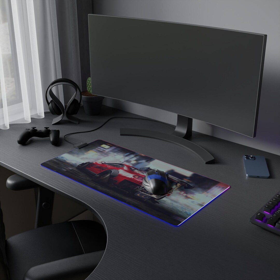 LED Gaming Mouse Pad, Cherry Red Supra, LED Car Mouse Pad, Office Decor ...