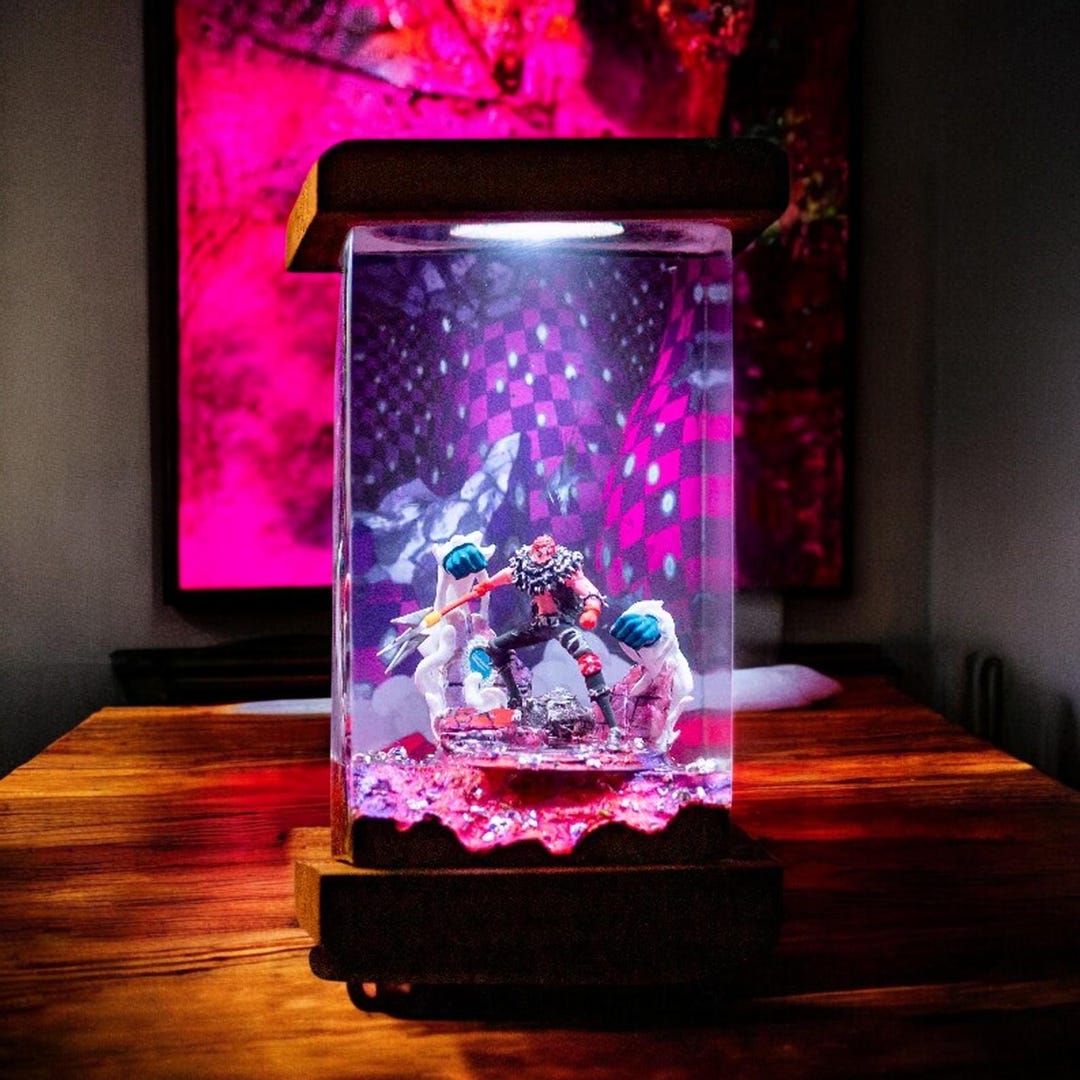 Anime Resin Wood Lamp, Anime Resin Lamp, Custom Anime Resin Night Light ...