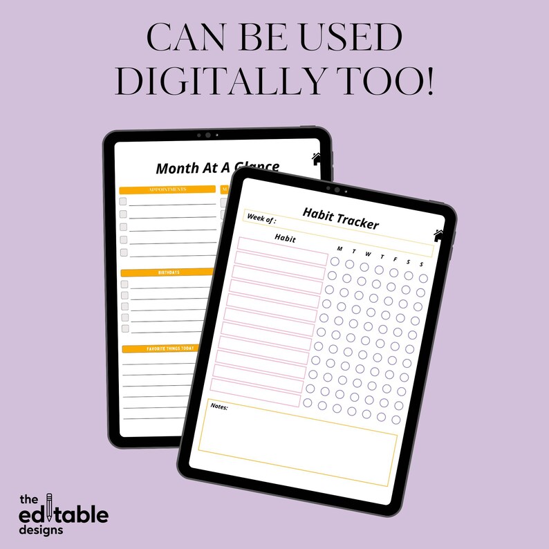 Editable Student Planner Canva Template Undated Academic Planner ...
