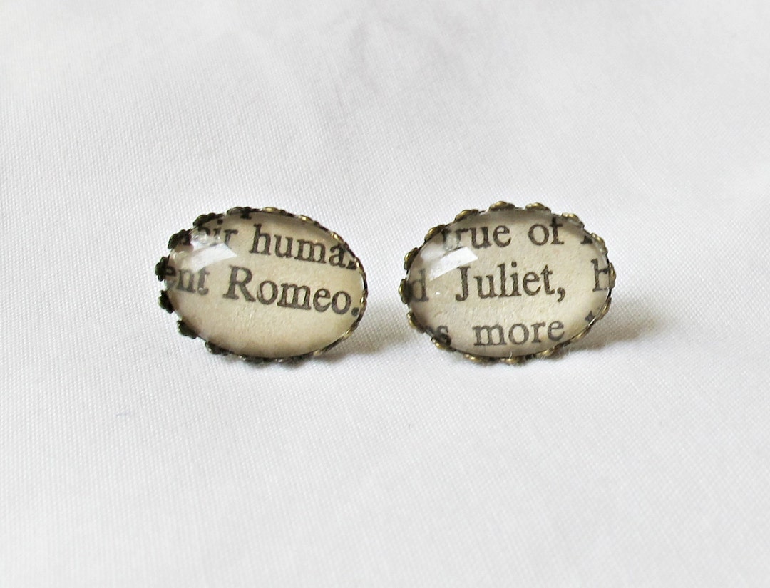 Romeo and Juliet Shakespeare Earrings Jewelry Ear Studs - Etsy