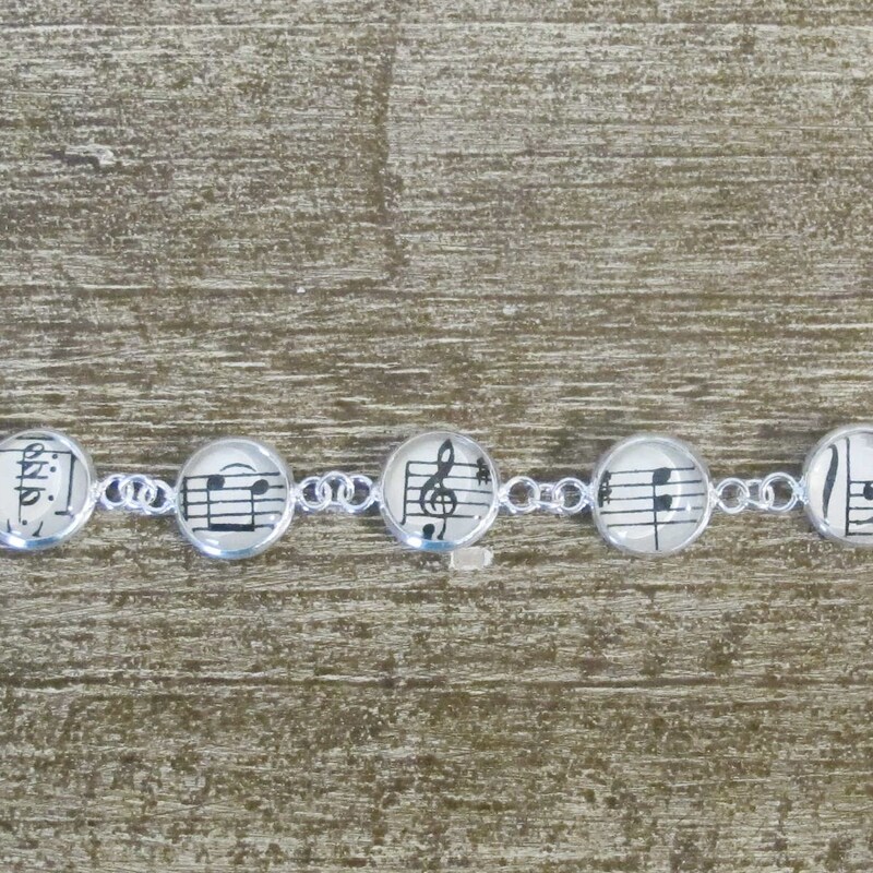 Music Note Bracelet - Etsy