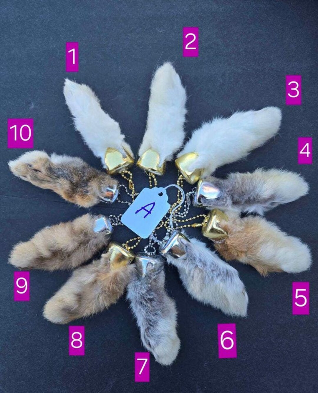 100+ Options! Rabbit's Foot and Tail Keychains! 100% Natural, No ...