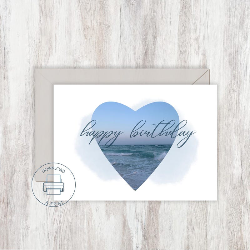 Ocean Birthday Card - Etsy