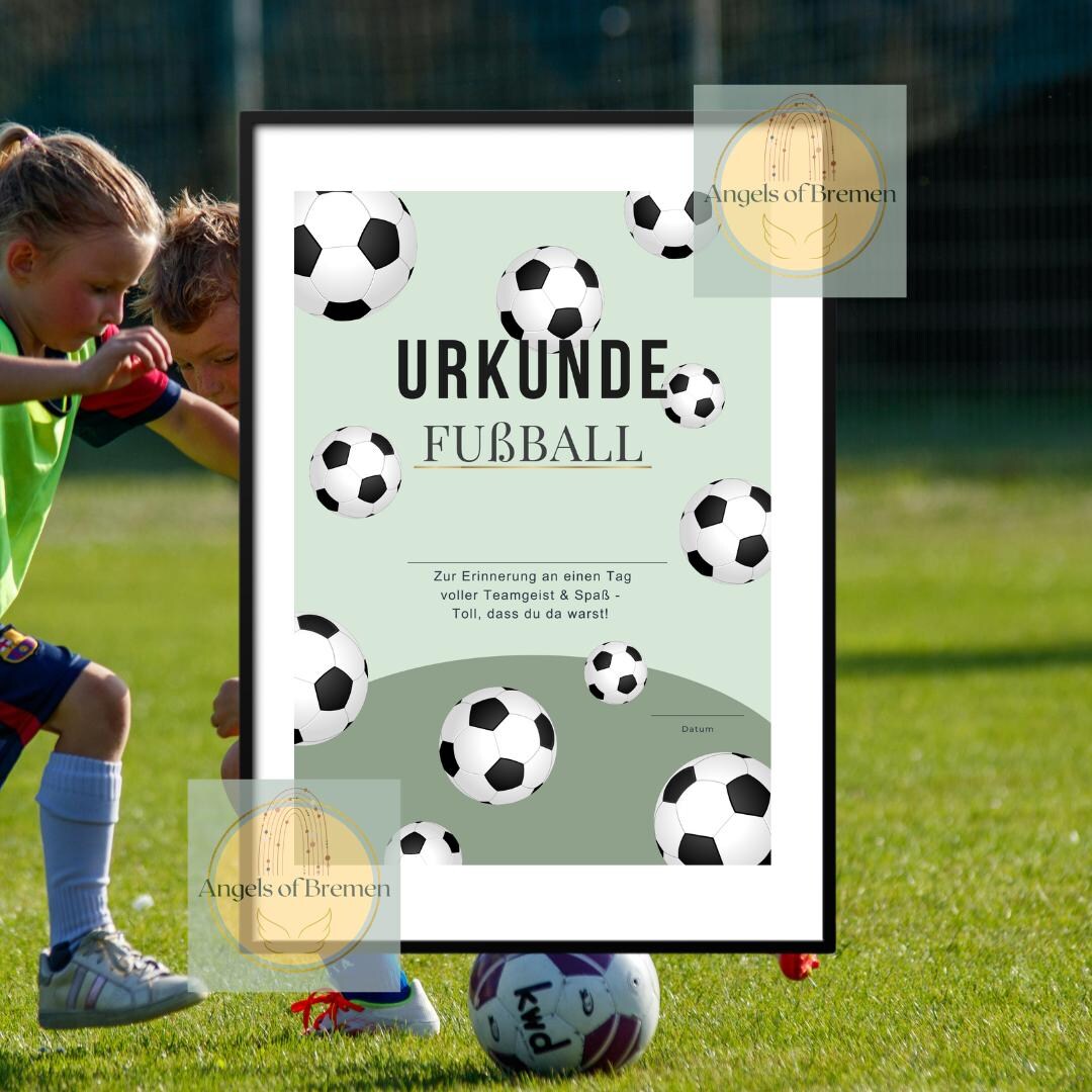 Football-themed Birthday Certificate - Instant Print | Children's ...