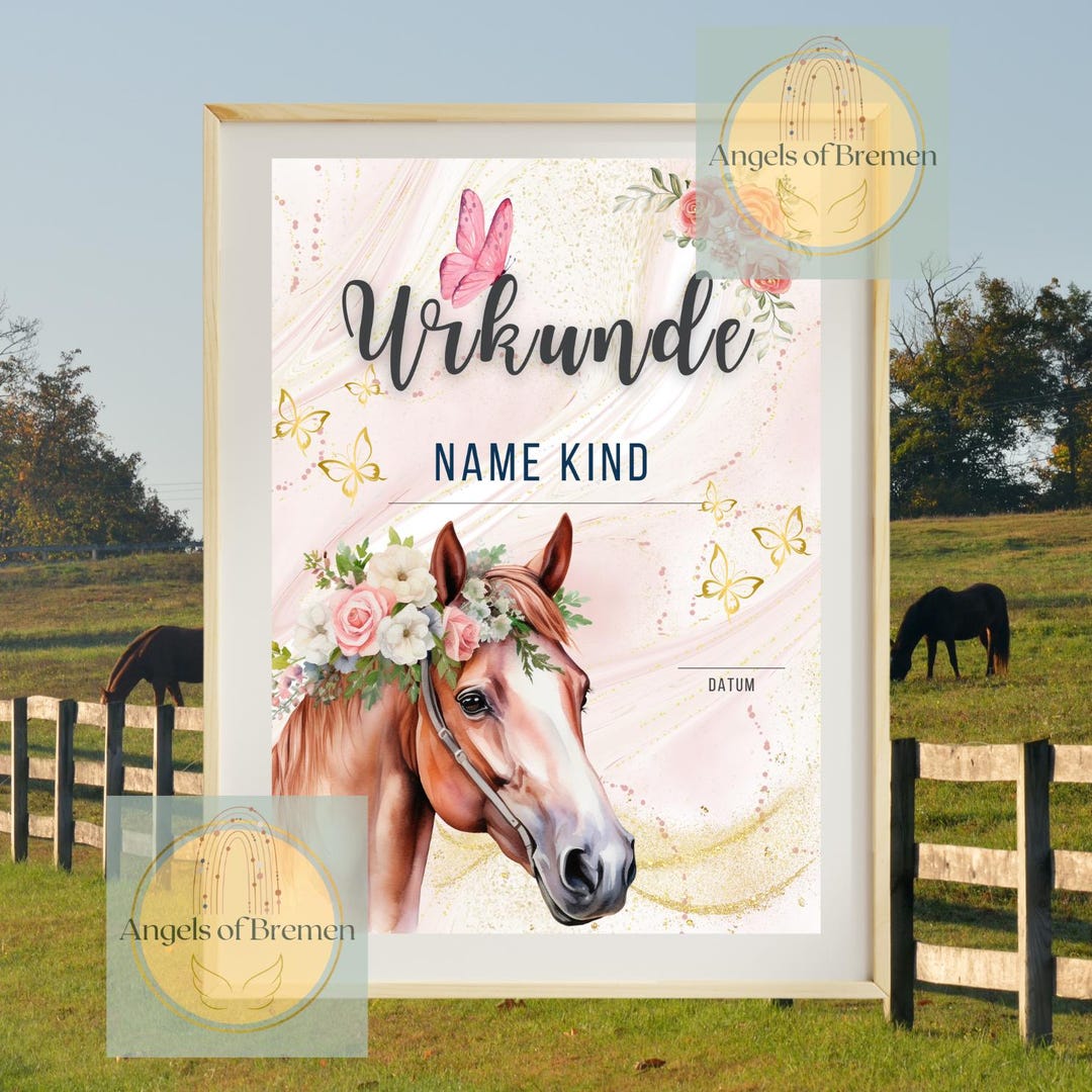 Certificate for Children's Birthdays: Horses 2 | Equestrian Horse Party ...