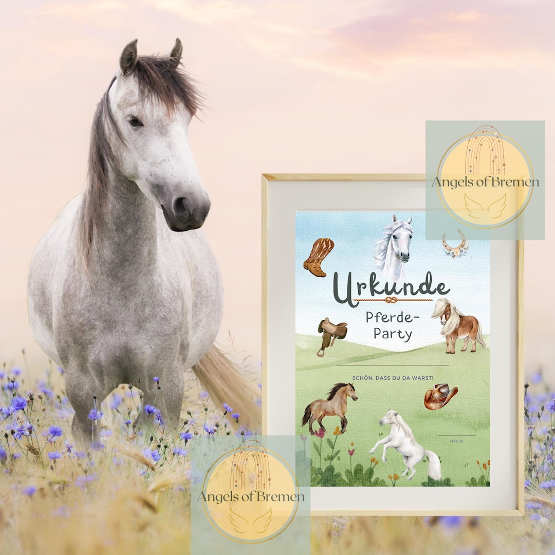 Certificate for Children's Birthdays: Horses 1 | Equestrian Horse Party ...